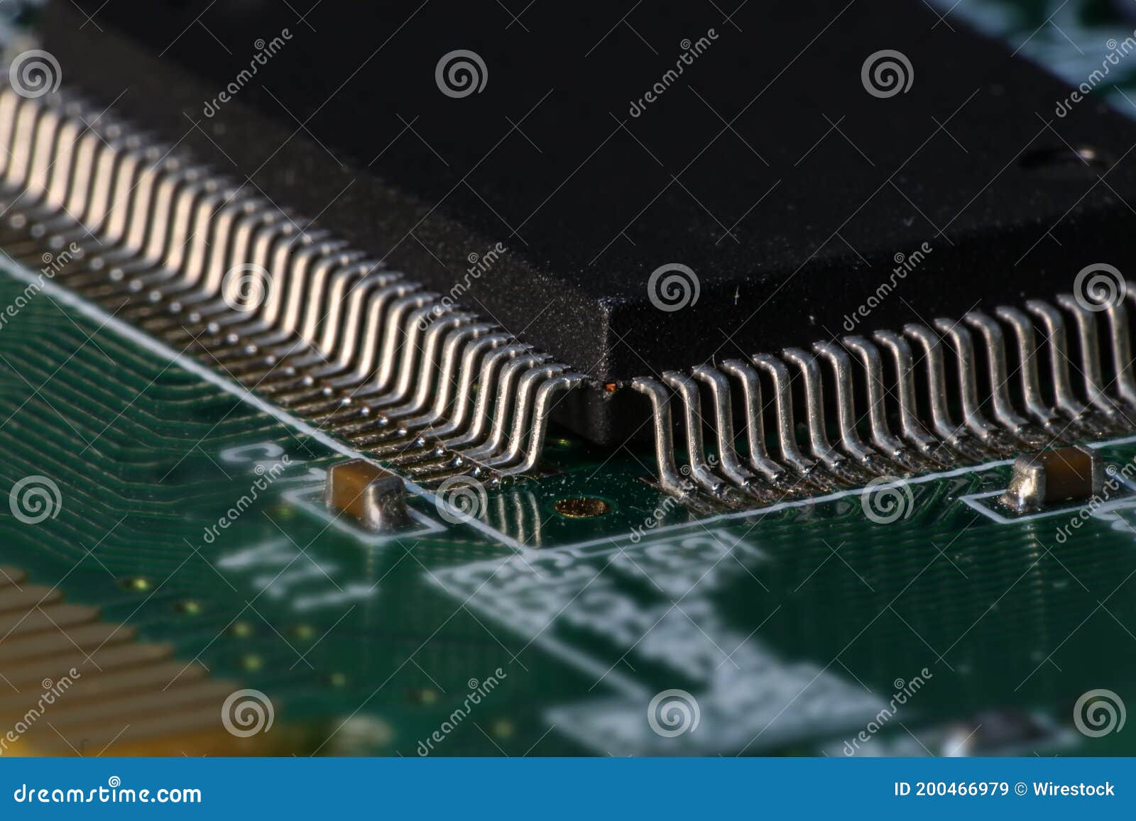 Integrated Semiconductor Microchip Microprocessor on the Circuit Board ...