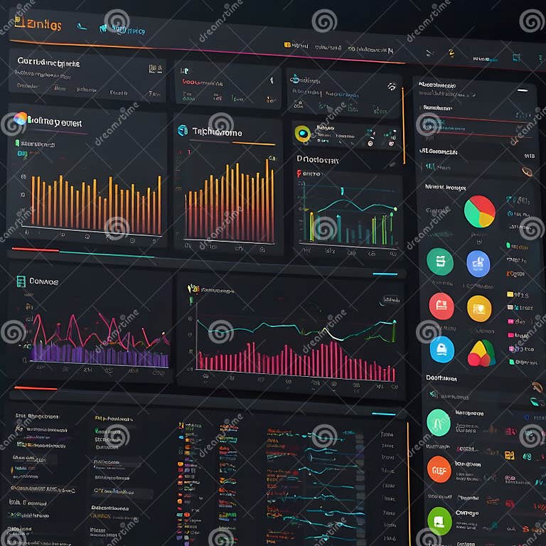 Integrated Software Development and Business Analytics. Stock Illustration - Illustration of ...
