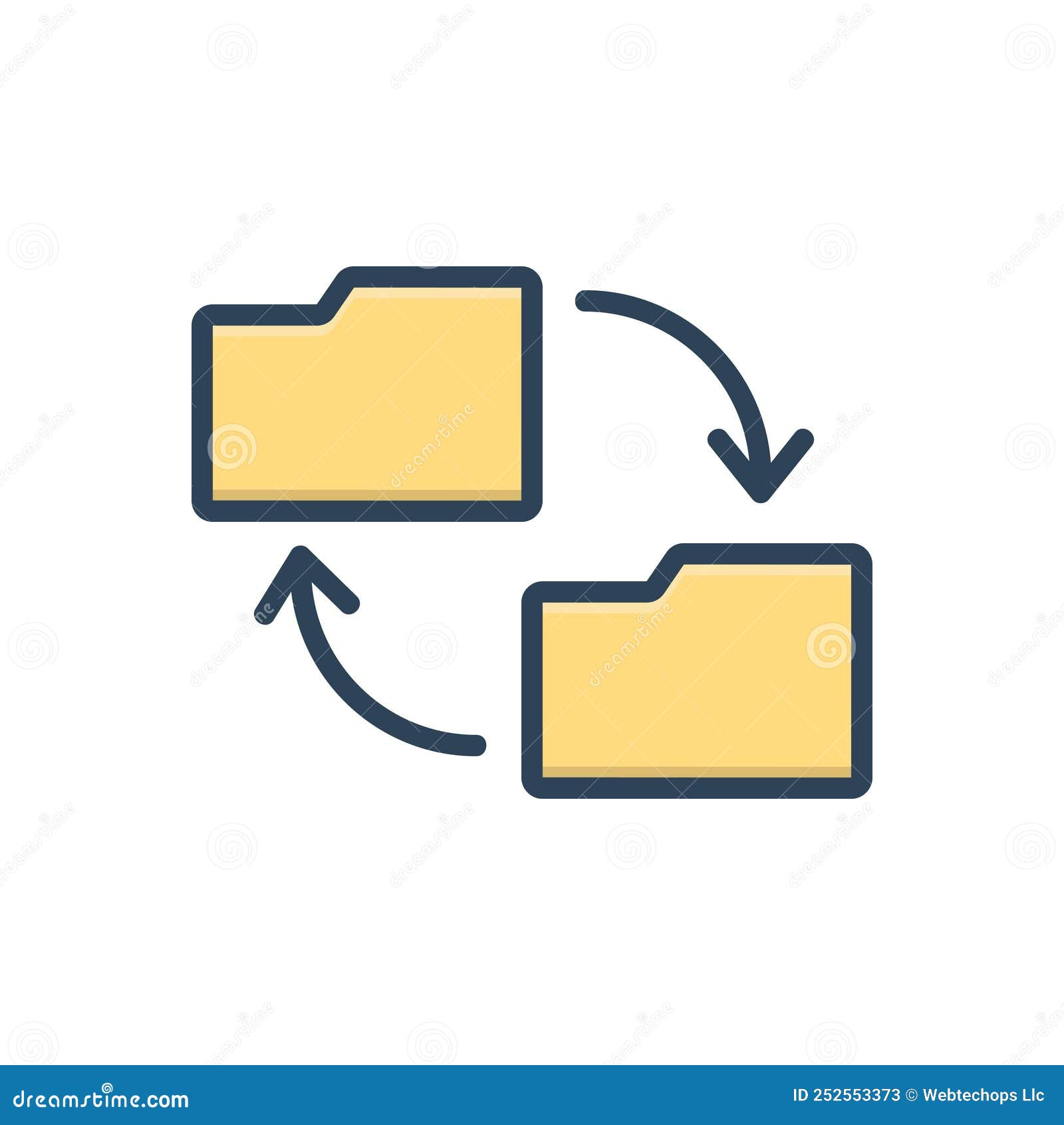 Color Illustration Icon for Integrating, Install and Folder Stock ...