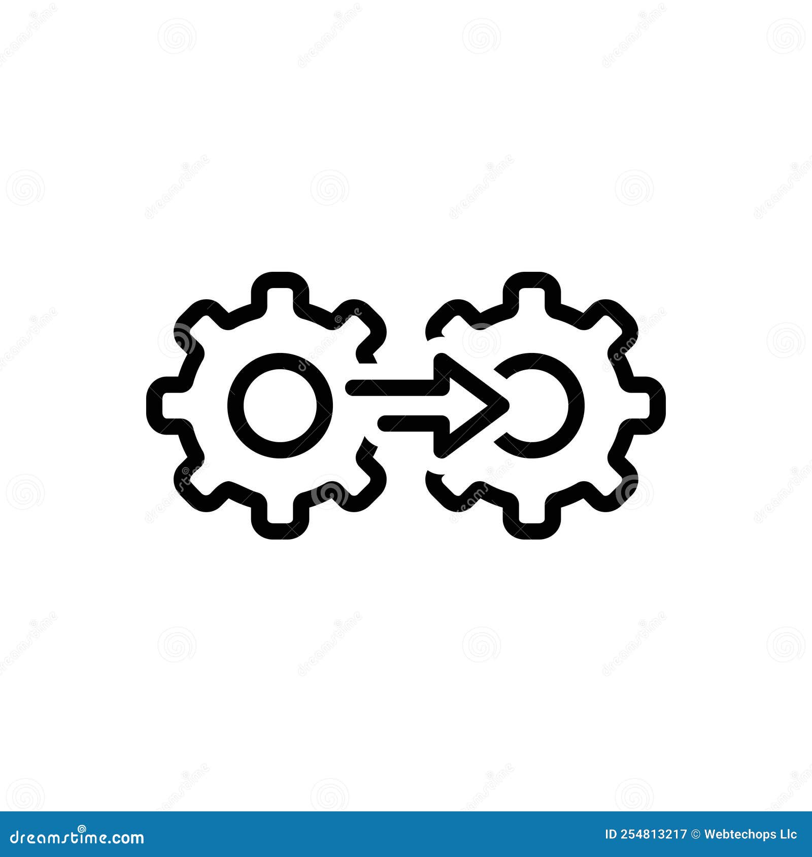 Black Line Icon for Integrating, Integrate and Maintenance Stock ...