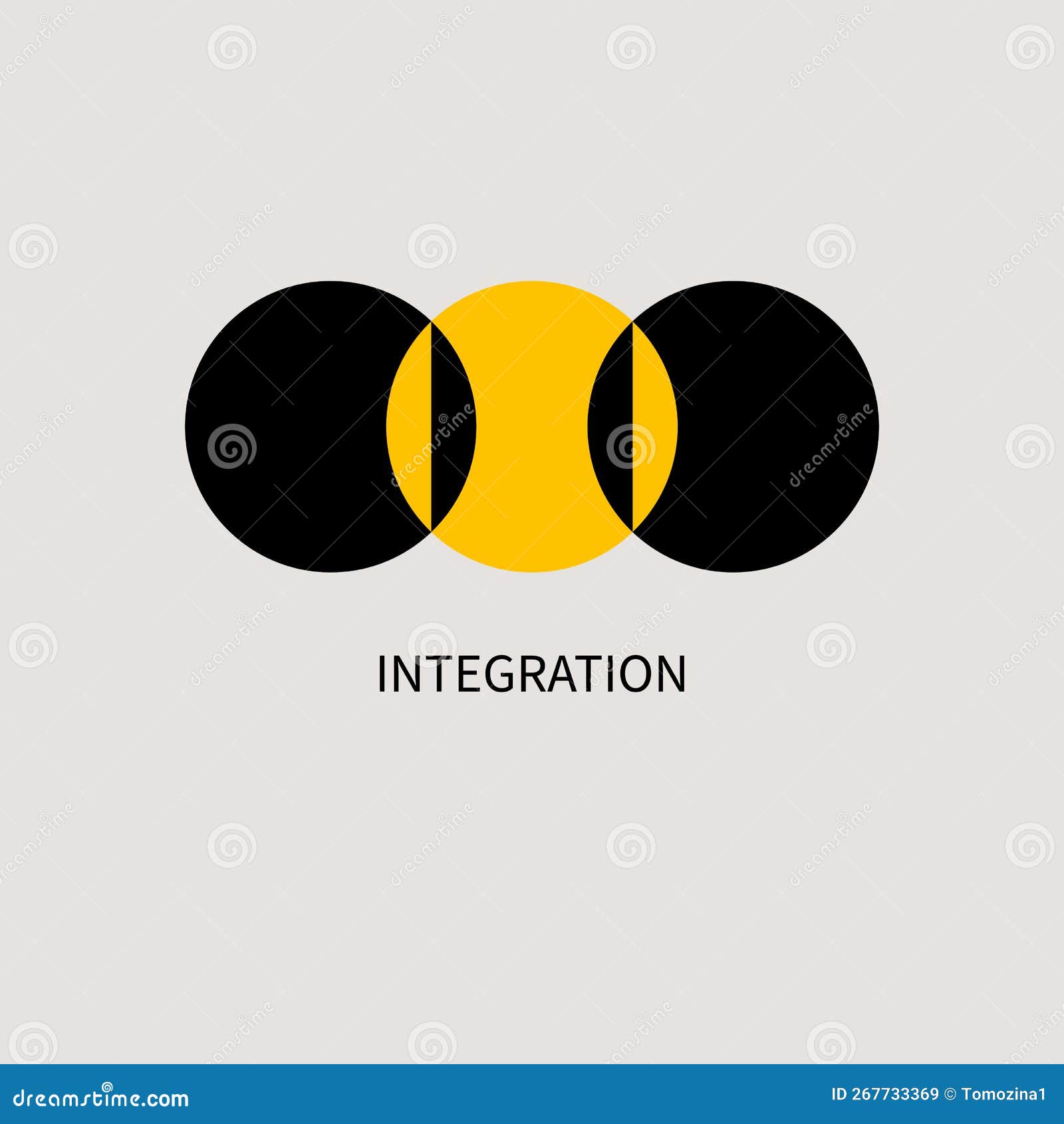 Integration Abstract Logo, Three Circles Stock Vector - Illustration of ...