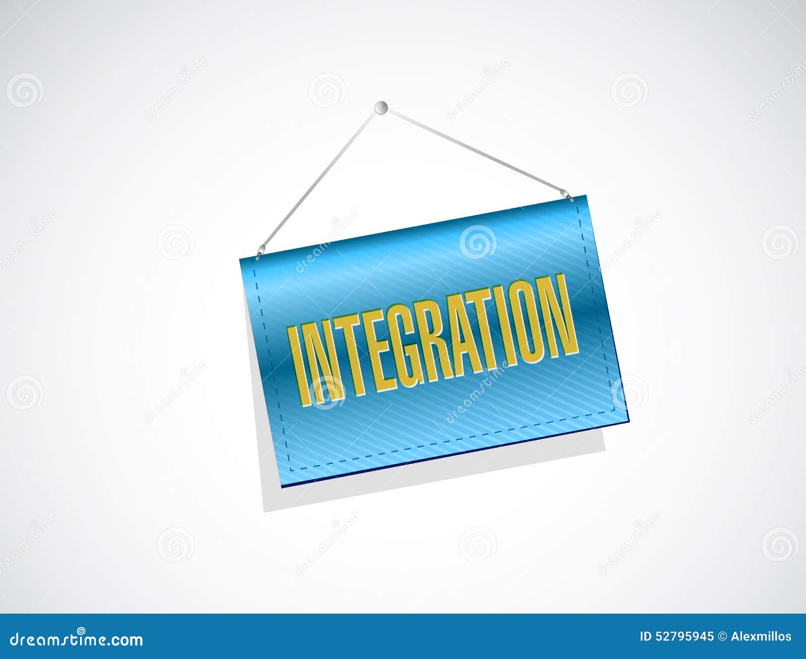 Integration Banner Sign Illustration Design Stock Illustration ...
