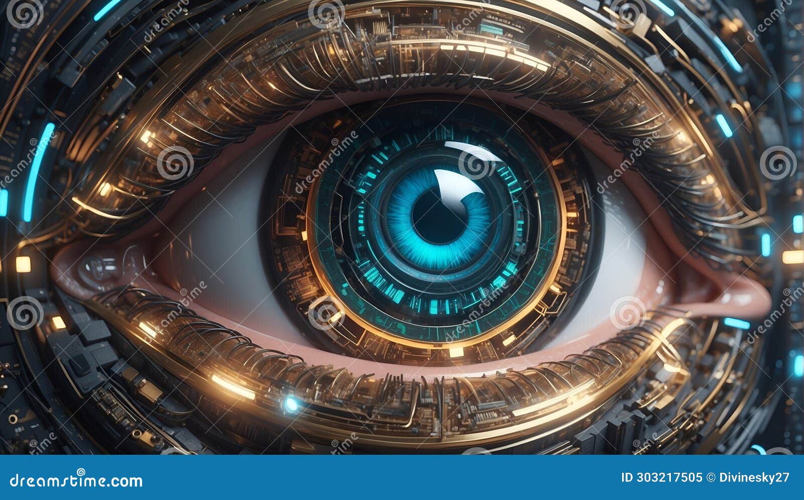 Binary Symmetry: Technological Vision Unveiled. AI Generate Stock ...