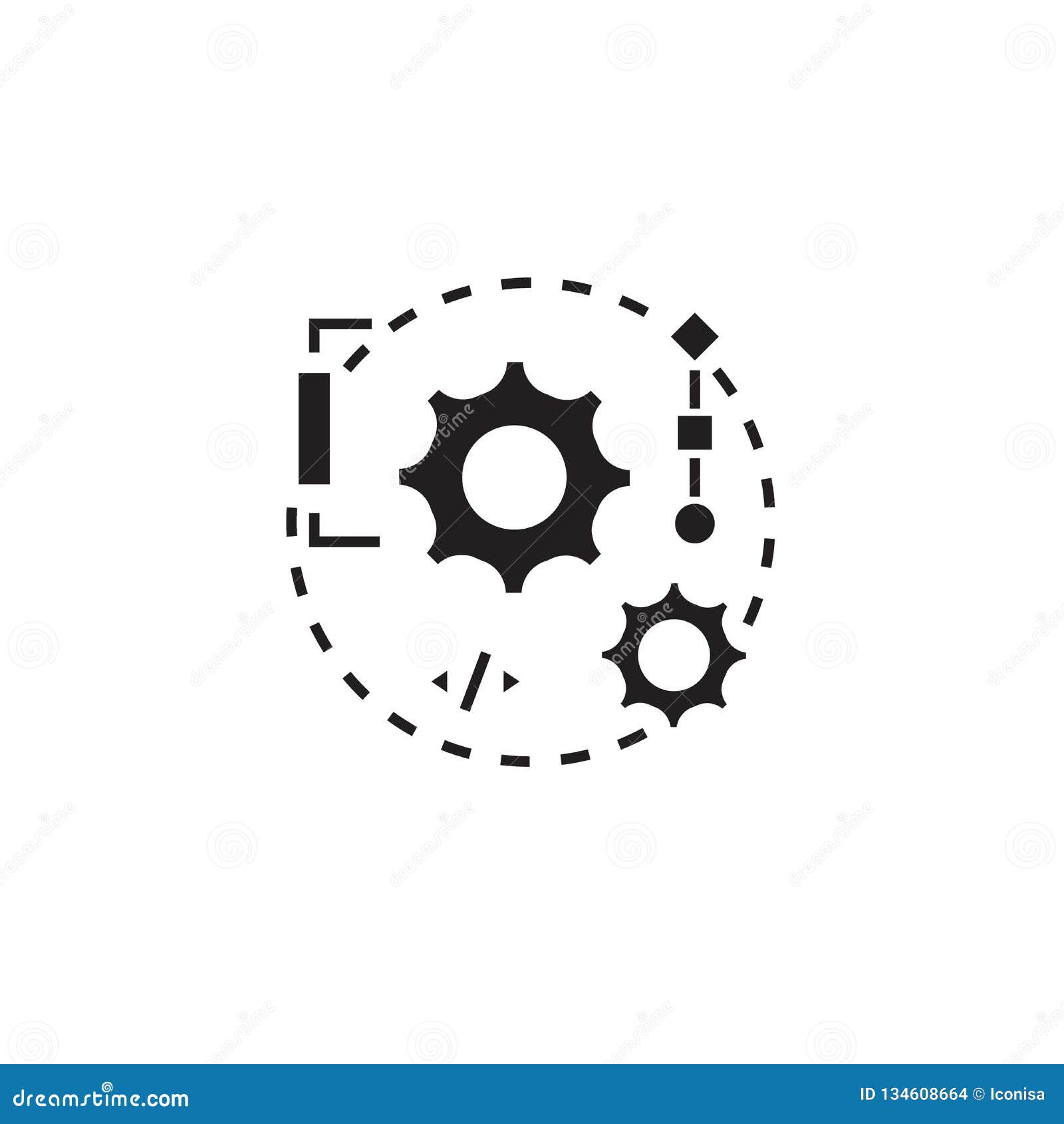 Integration Black Vector Concept Icon. Integration Flat Illustration ...