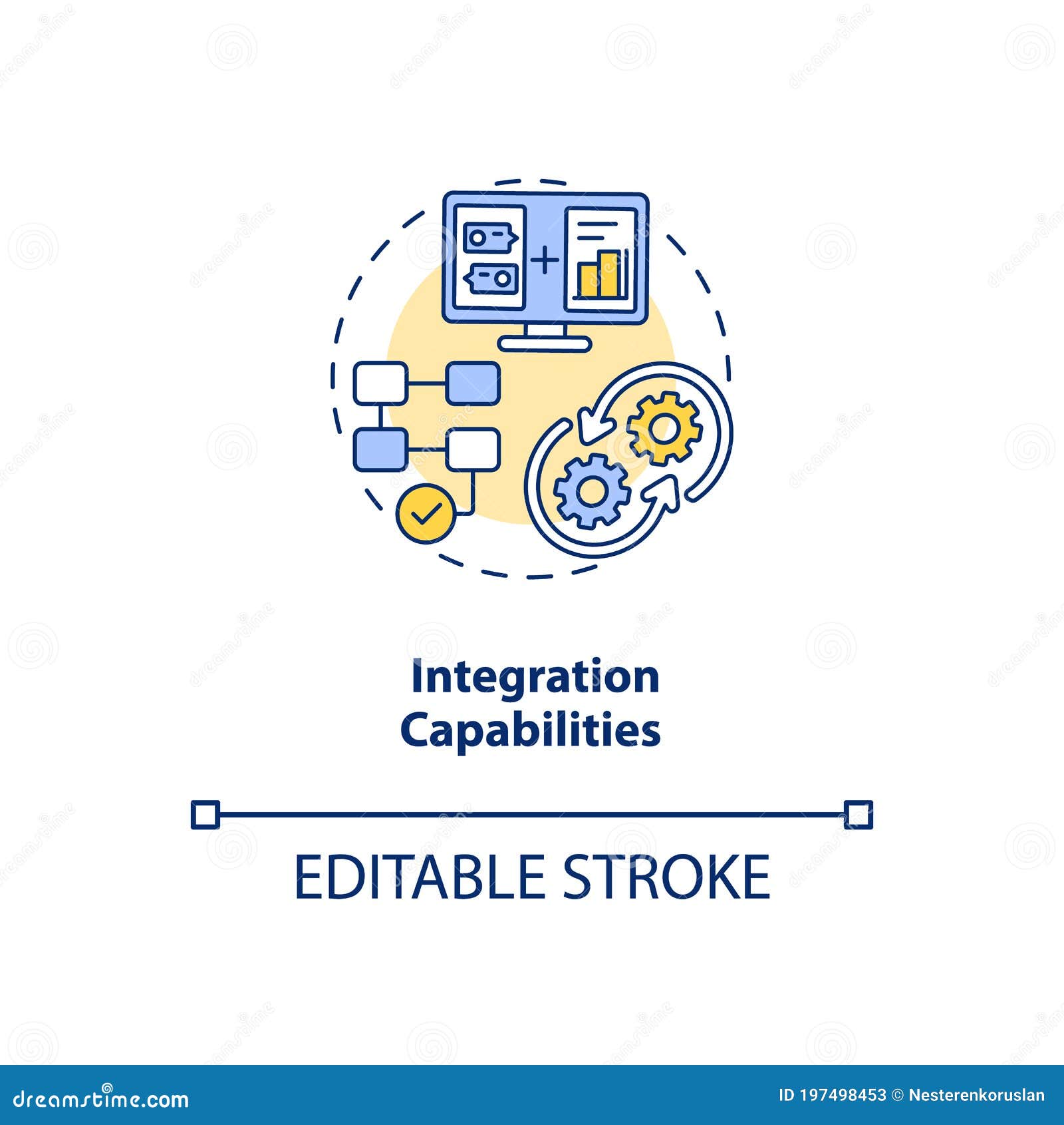 Integration Capabilities Concept Icon Stock Vector - Illustration of ...