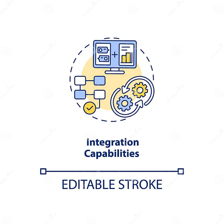 Integration Capabilities Concept Icon Stock Vector - Illustration of ...