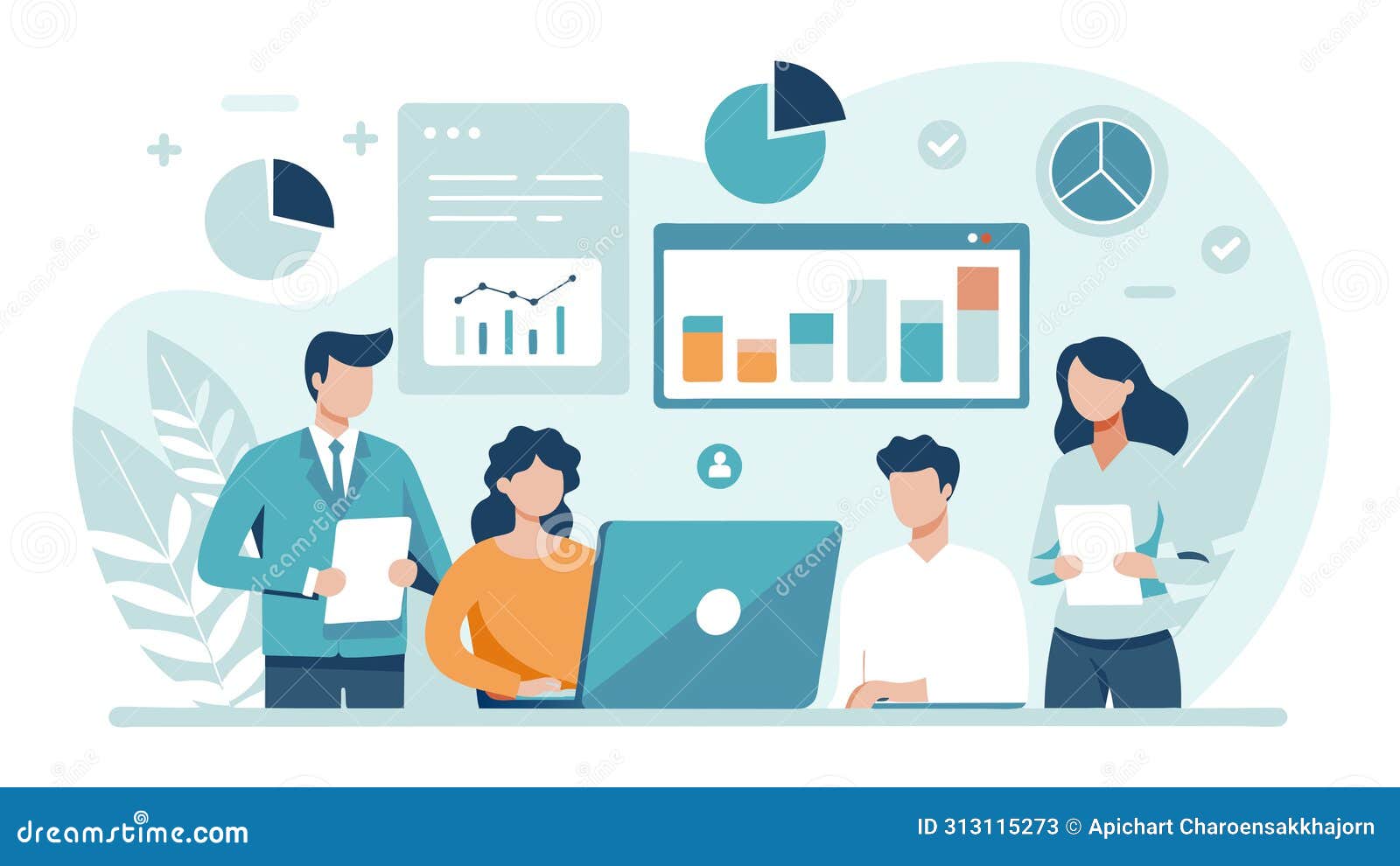 Financial Foresight, Charting the Path To Prosperity Stock Illustration ...