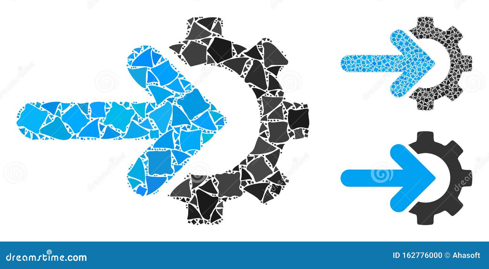 Integration Gear Mosaic Icon of Rugged Pieces Stock Illustration ...
