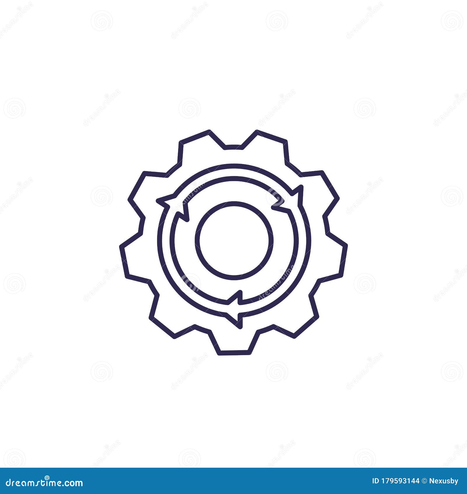 Gear With Arrow Cartoon Vector | CartoonDealer.com #31025365