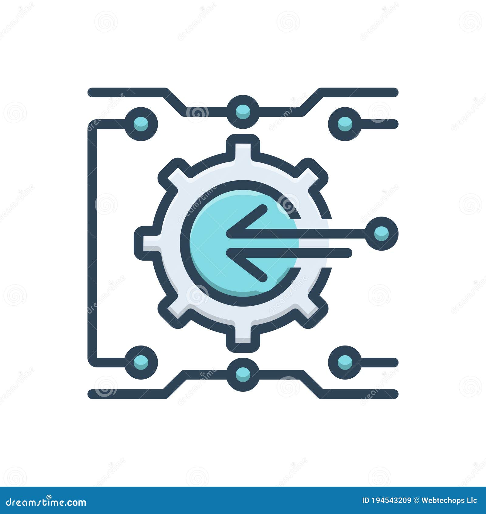 Color Illustration Icon for Integration, Unification and Technology ...