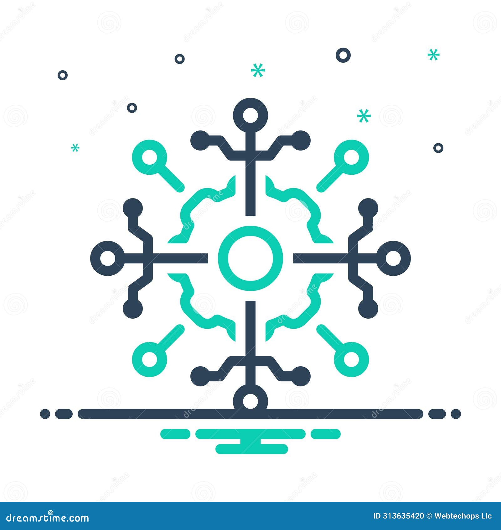 Mix Icon for Integration, Unification and Data Stock Vector ...