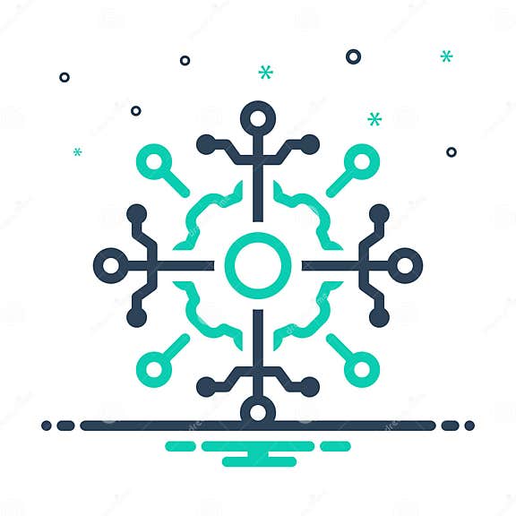 Mix Icon for Integration, Unification and Data Stock Vector ...