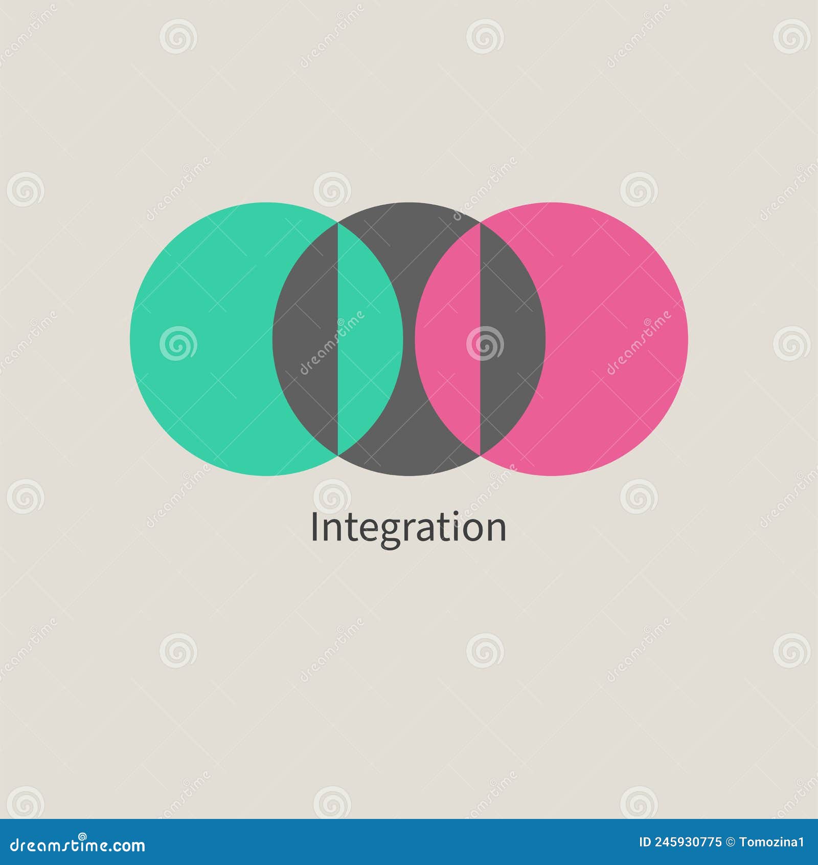 Integration, Interaction Sign Stock Vector - Illustration of ...