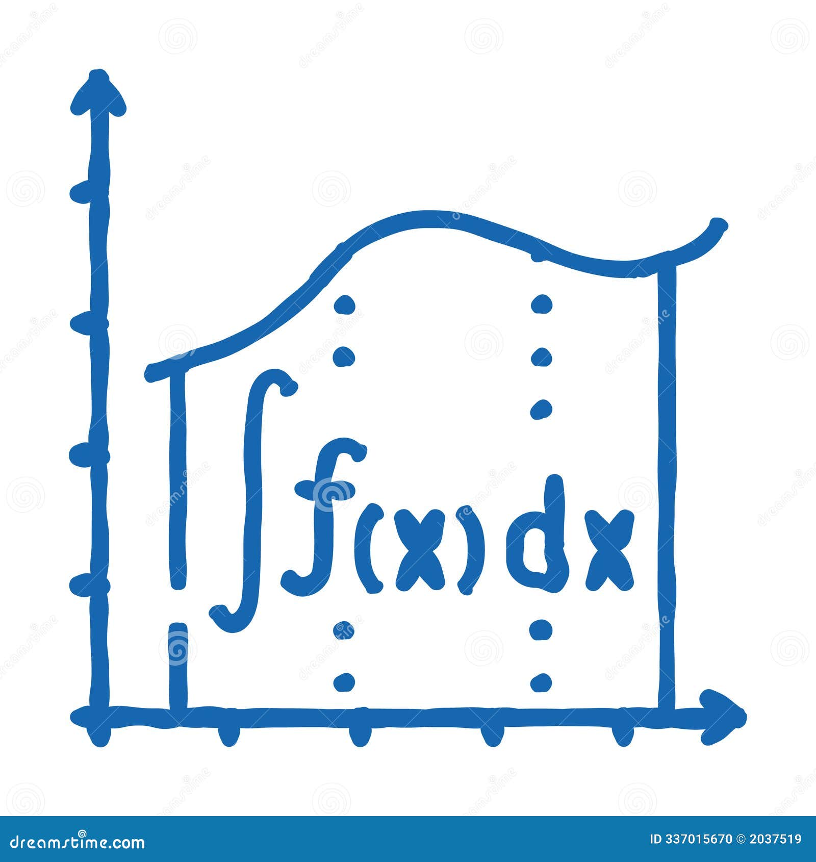 Integration Math Data Science Icon Doodle Illustration Stock Vector ...