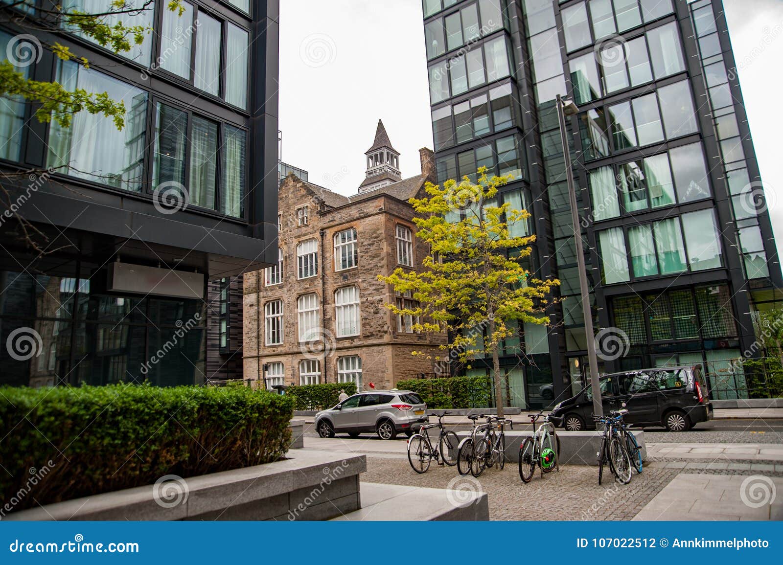 Integration of Medieval and Modern Architecture in Edinburgh, Sc Stock ...