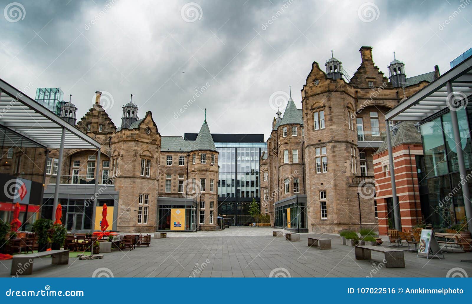 Integration of Medieval and Modern Architecture in Edinburgh, Sc Stock ...