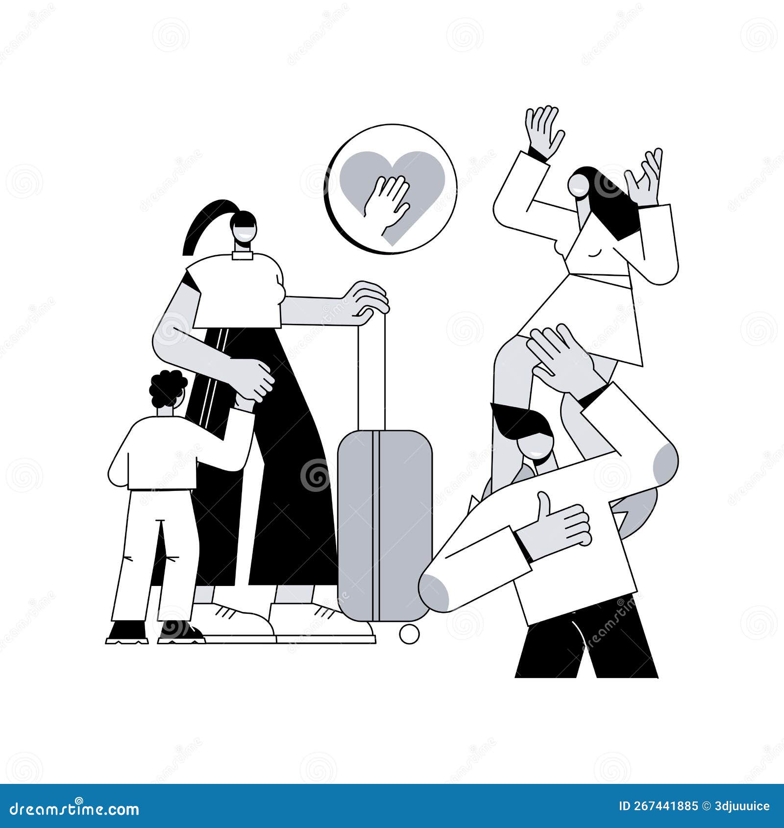 Integration of Migrants Abstract Concept Vector Illustration. Stock ...