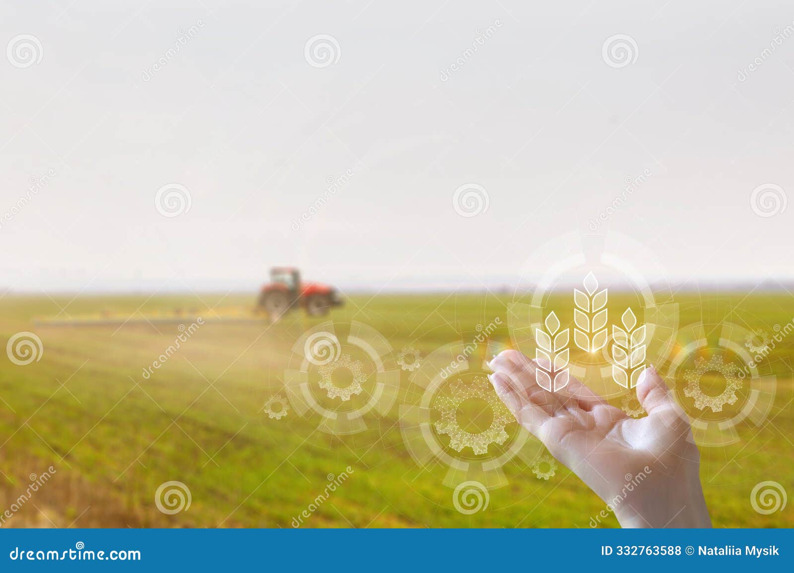 Integration of Modern Technologies into Agriculture Stock Photo - Image ...