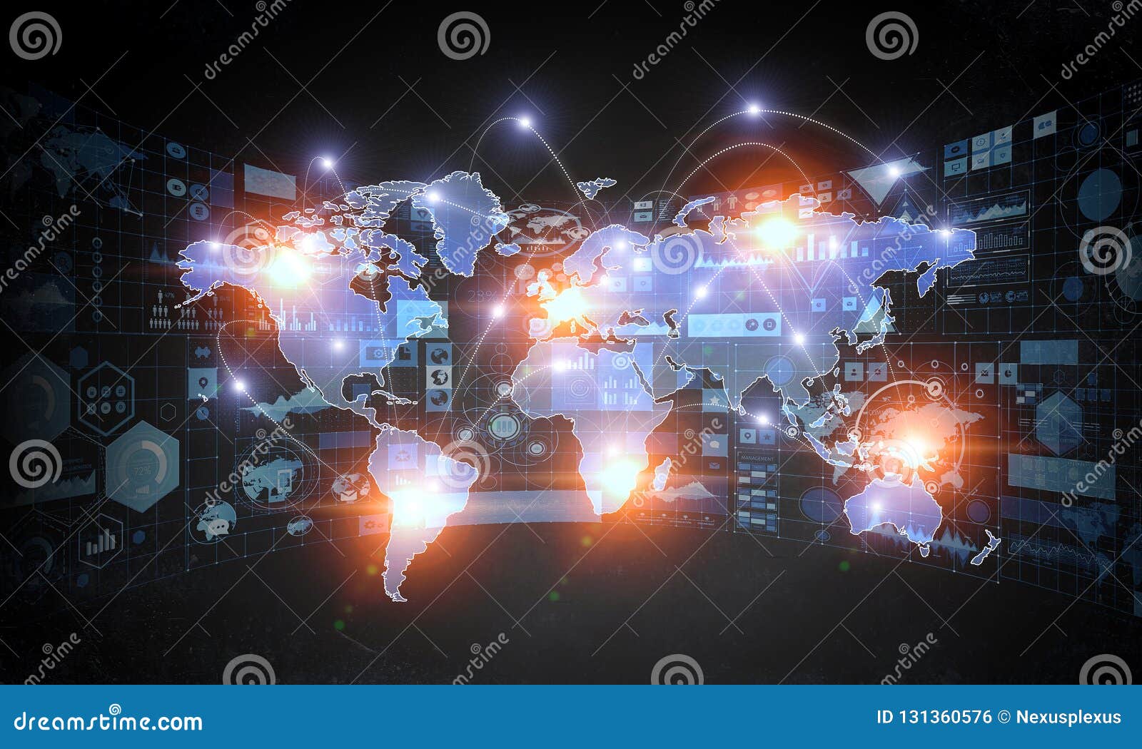 Integration of New Technologies Stock Photo - Image of line, graph ...