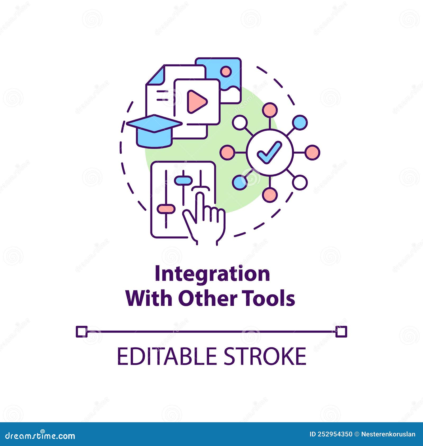 Integration with Other Tools Concept Icon Stock Vector - Illustration ...