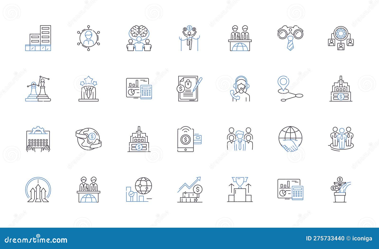 Integration Line Icons Collection. Fusion, Blend, Incorporation ...