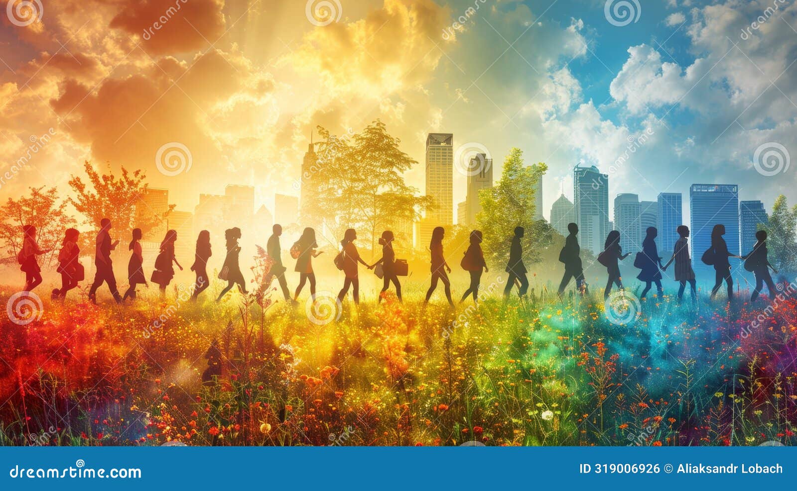 Integration of People with Environmental Technologies. Illustration ...