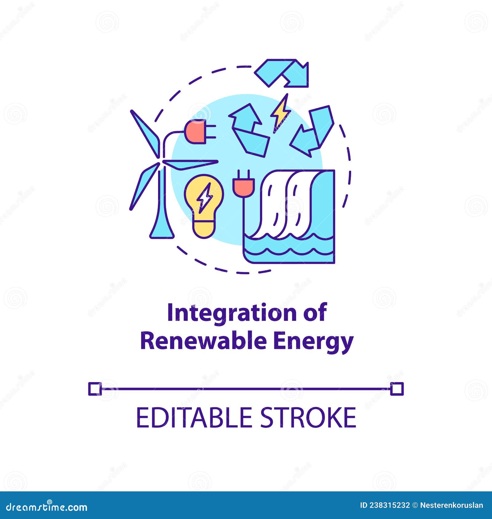 Integration of Renewable Energy Concept Icon Stock Vector ...