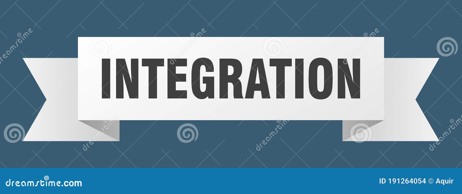 Integration ribbon. stock vector. Illustration of template - 191264054