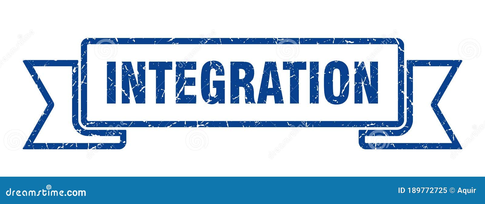 Integration Ribbon. Integration Grunge Band Sign Stock Vector ...