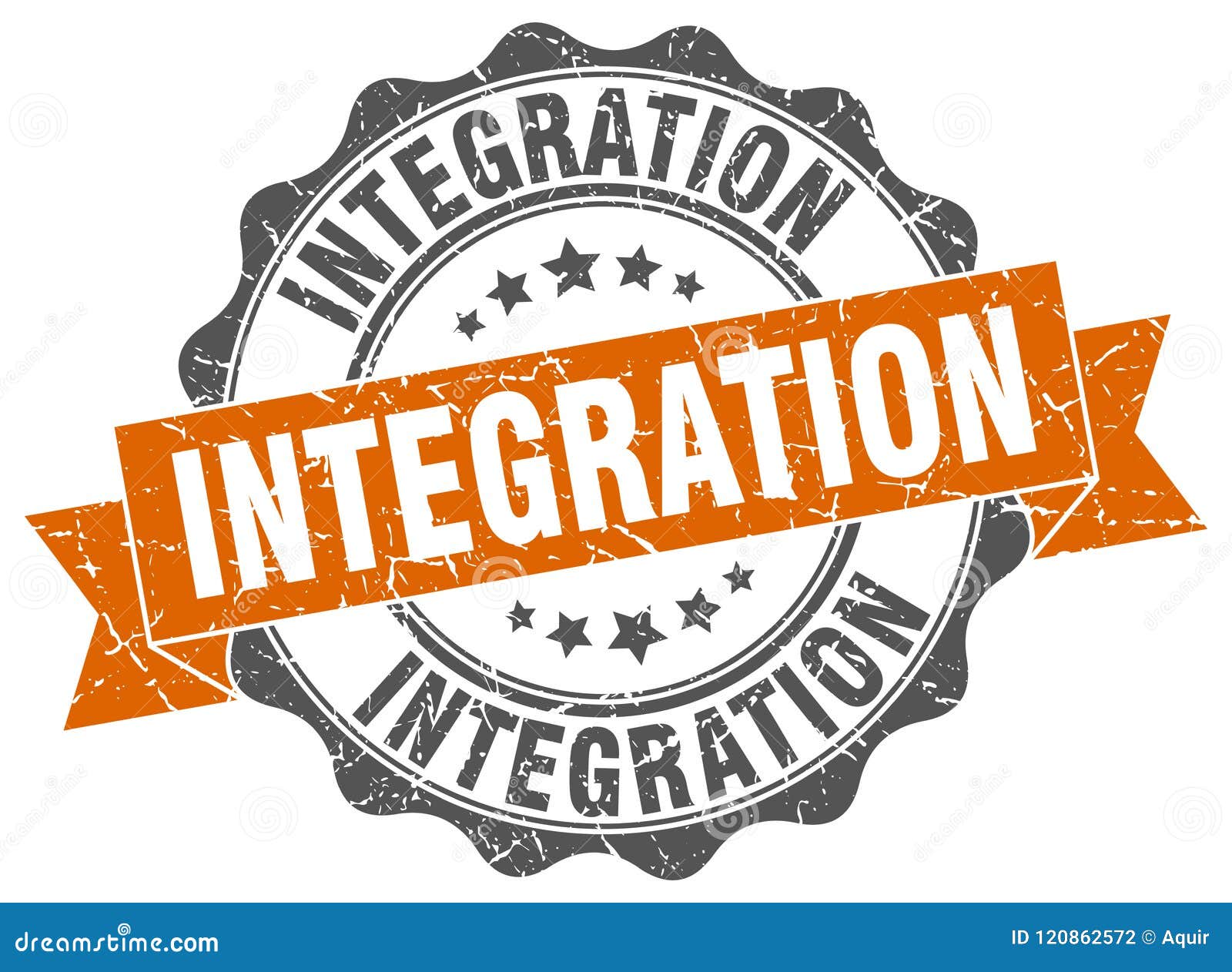 Integration seal. stamp stock vector. Illustration of vector - 120862572