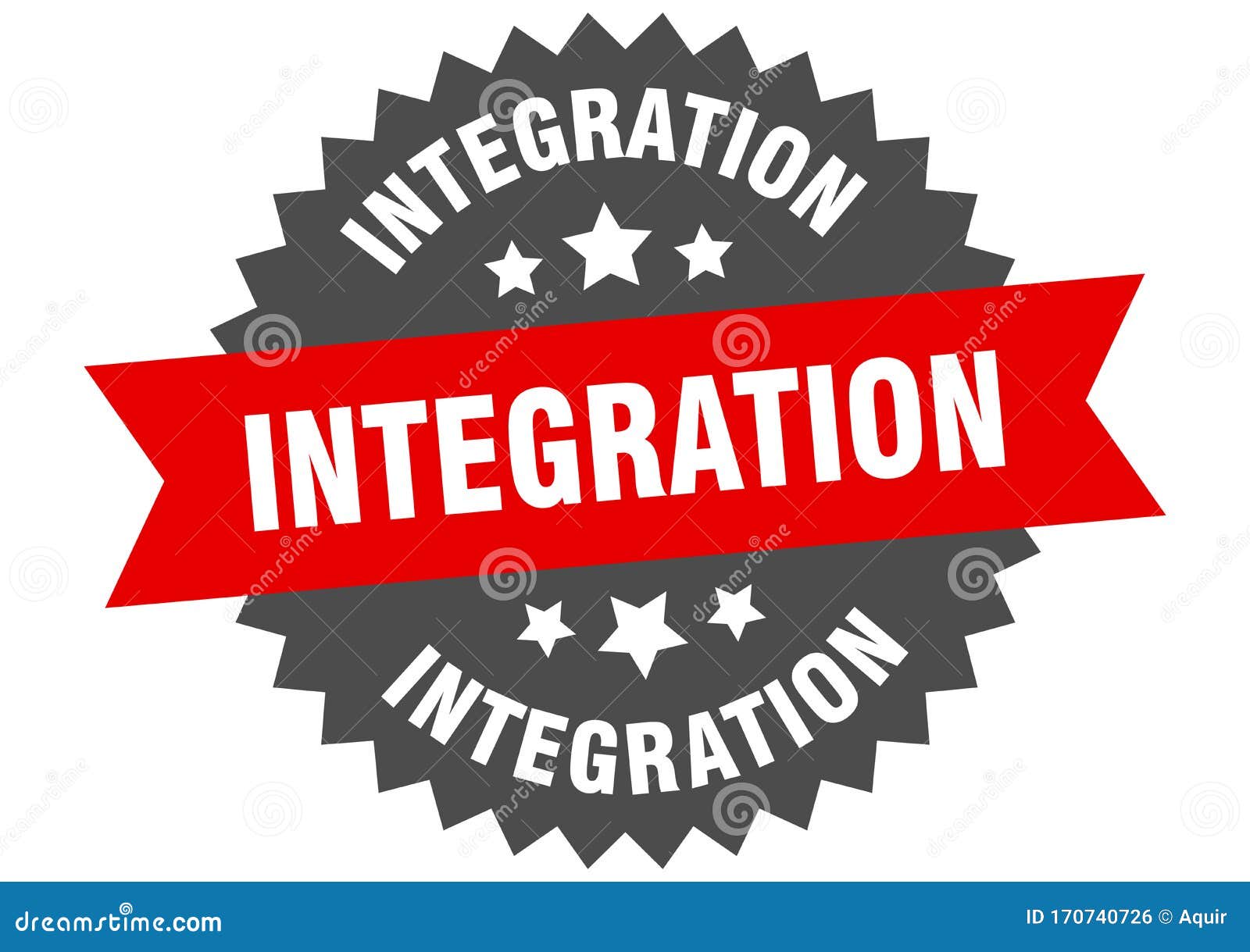 Integration Sign. Integration Circular Band Label. Integration Sticker ...