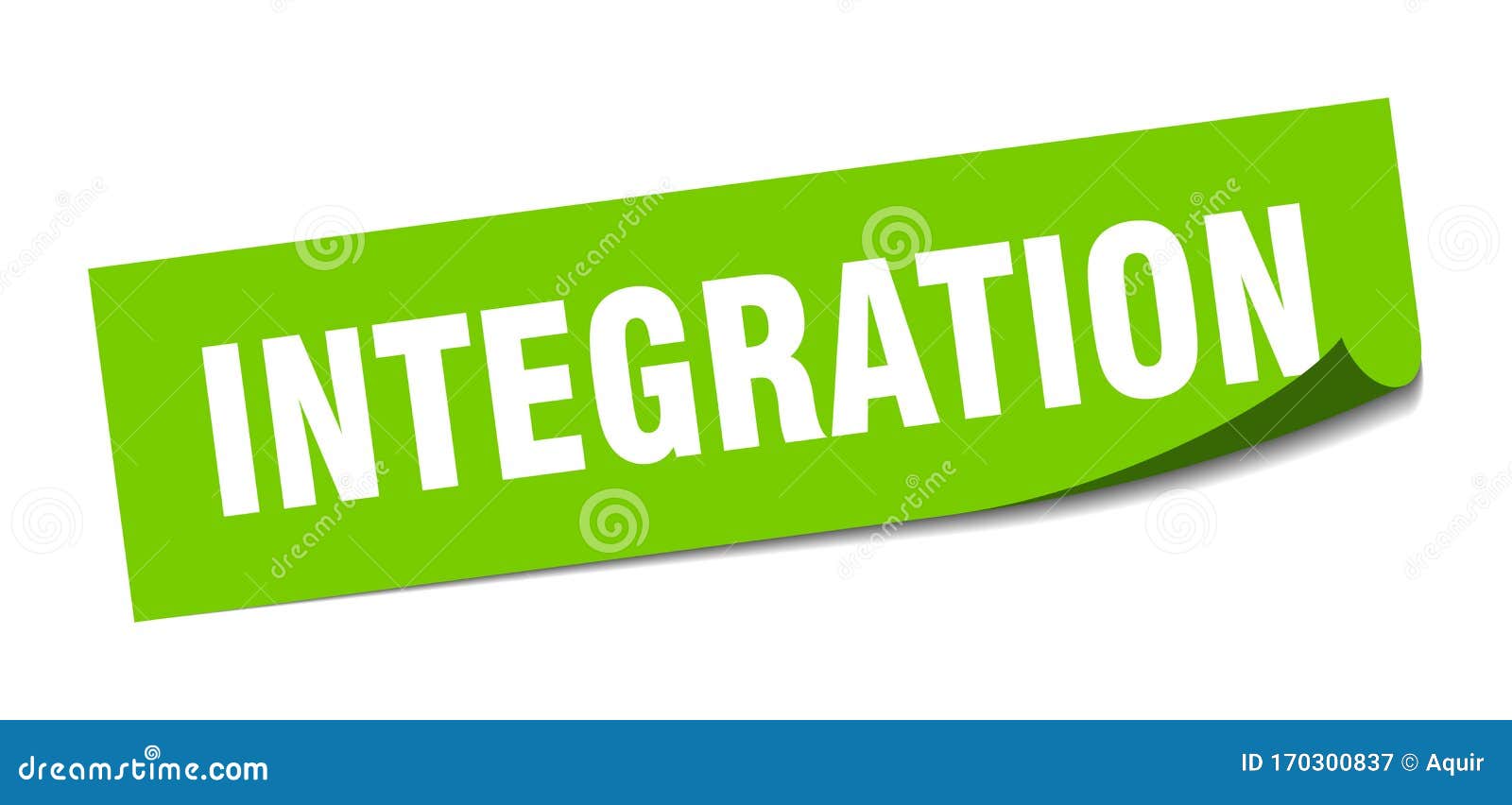 Integration Sticker. Integration Square Sign Stock Vector ...