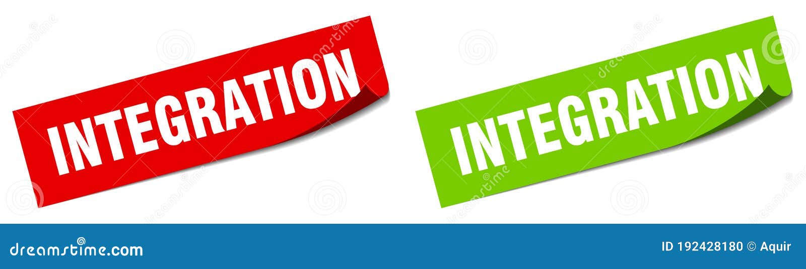 Integration Sticker. Integration Sign Set Stock Vector - Illustration ...