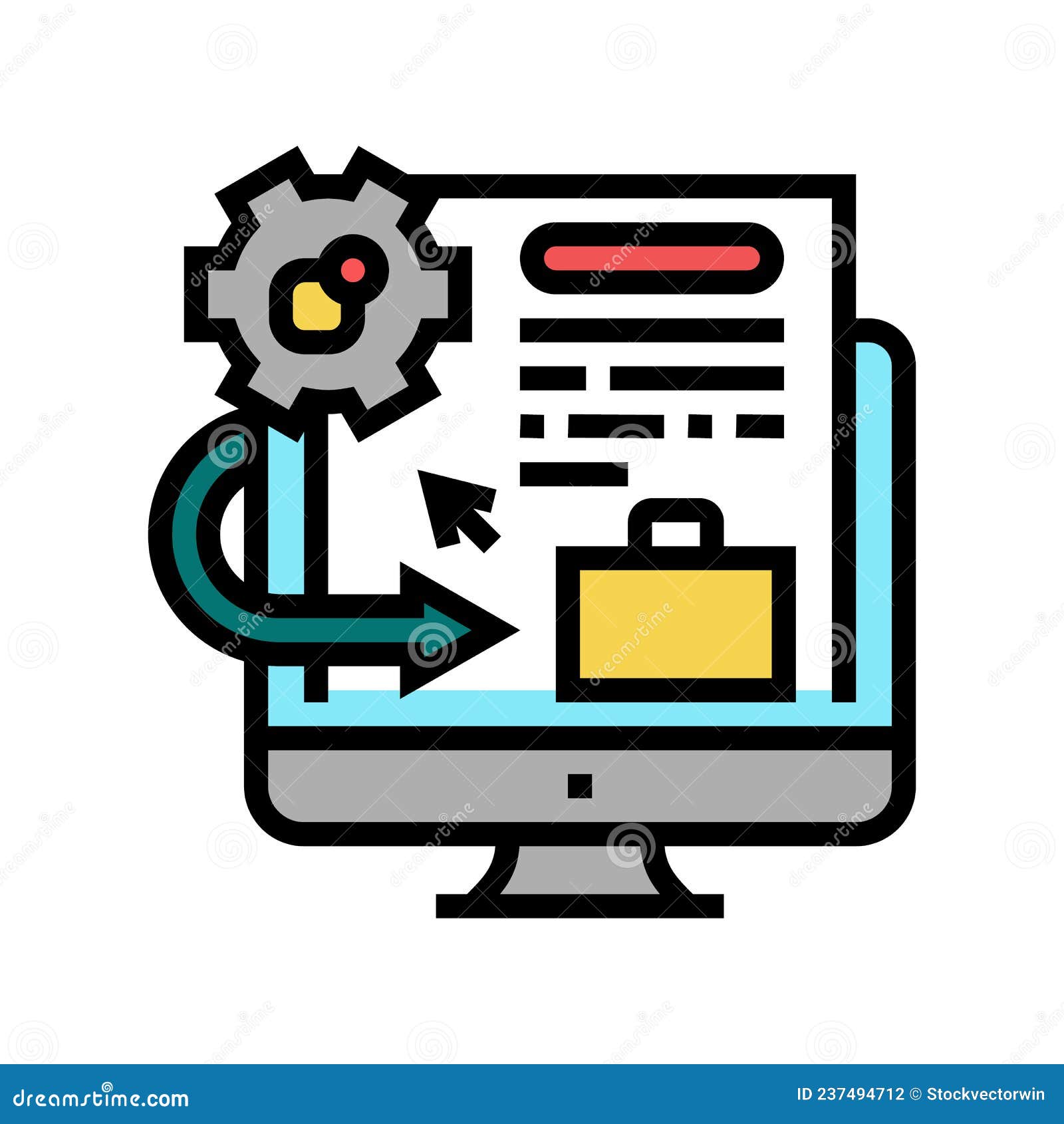 Integration System Color Icon Vector Illustration Stock Vector ...