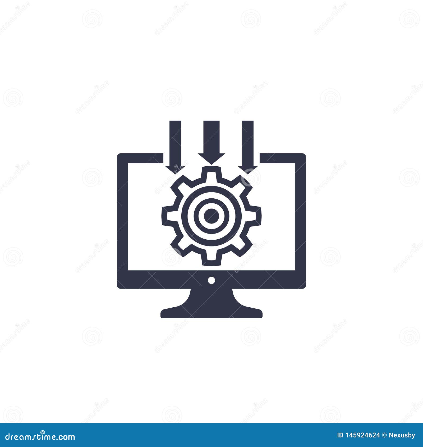 Integration System, Computer Technology Icon Stock Vector ...
