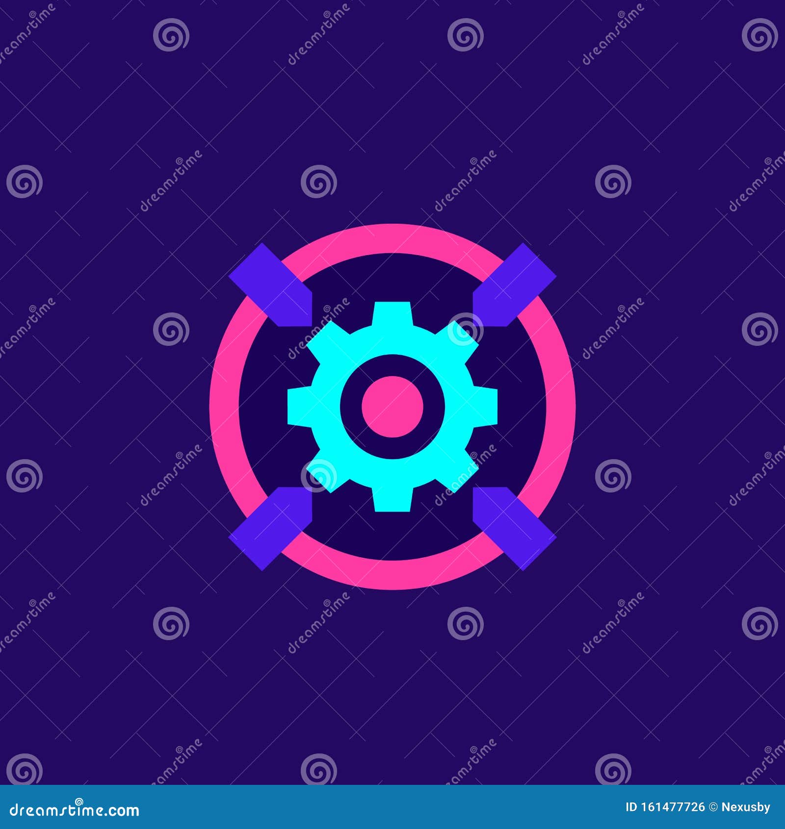 Integration System Icon for Web and Apps Stock Vector - Illustration of ...