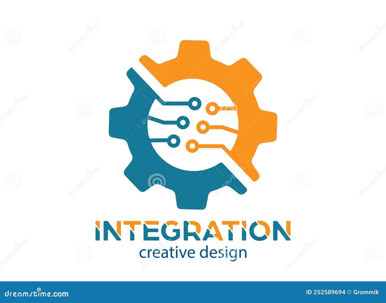 Integration. Template Automation of a Mechanized Process Stock Vector ...