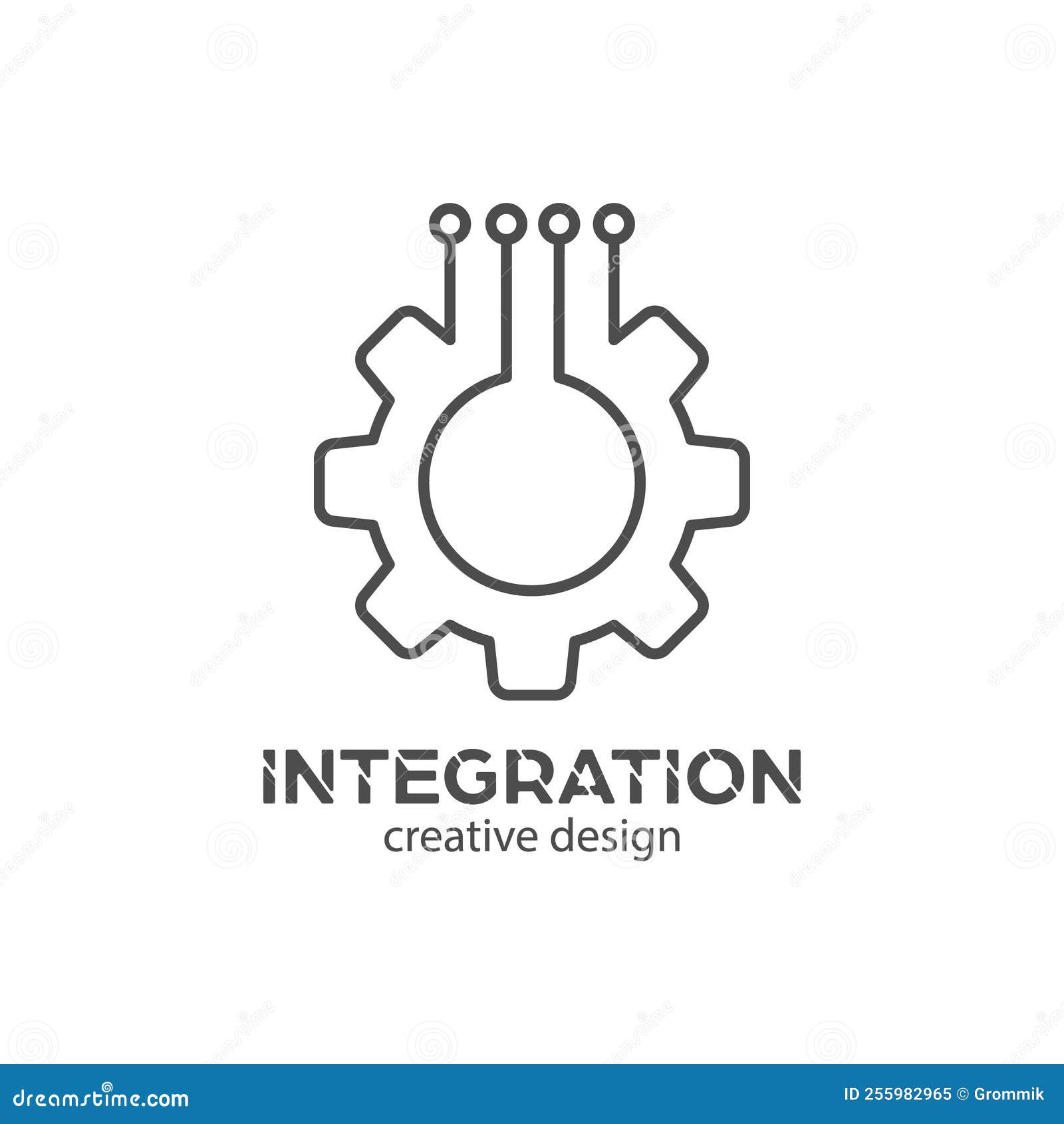 Integration. Template Automation of a Mechanized Process Stock Vector ...