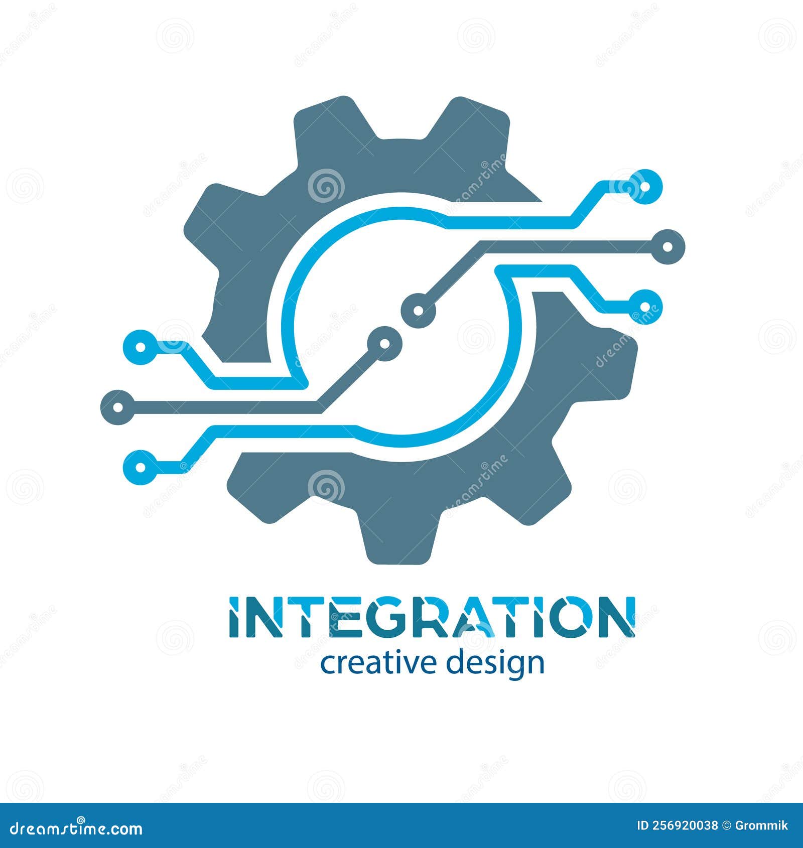 Integration. Template Automation of a Mechanized Process Stock Vector ...