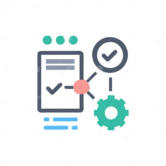 Integration Testing Icon for Software Quality Stock Illustration ...