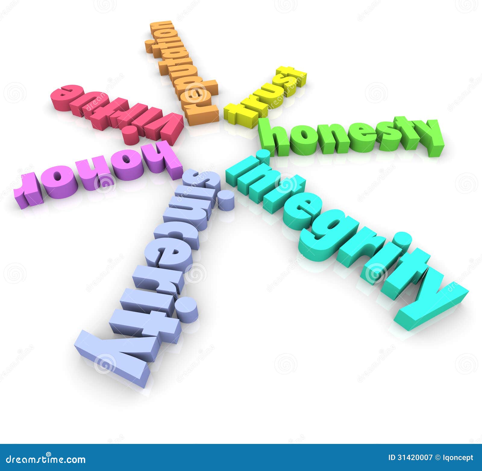 A Integridade 3D Exprime a Sinceridade Da Reputação Da Honra Da ...