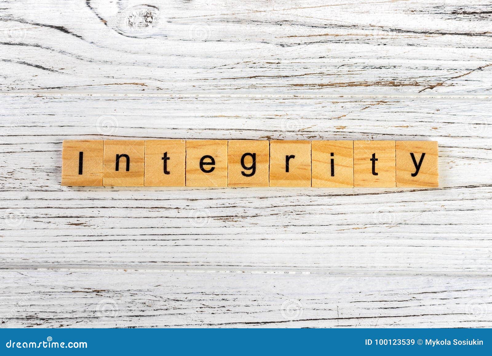 Integrit Word Made with Wooden Blocks Concept Stock Image - Image of ...