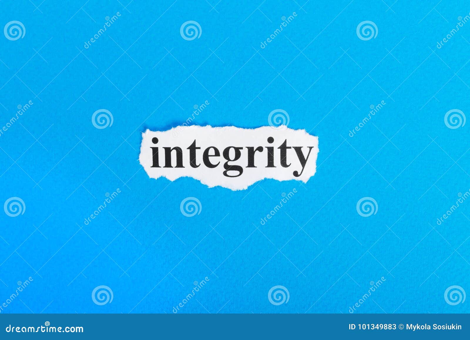 Integriteitstekst Op Papier Word Integriteit Op Gescheurd Document Het ...