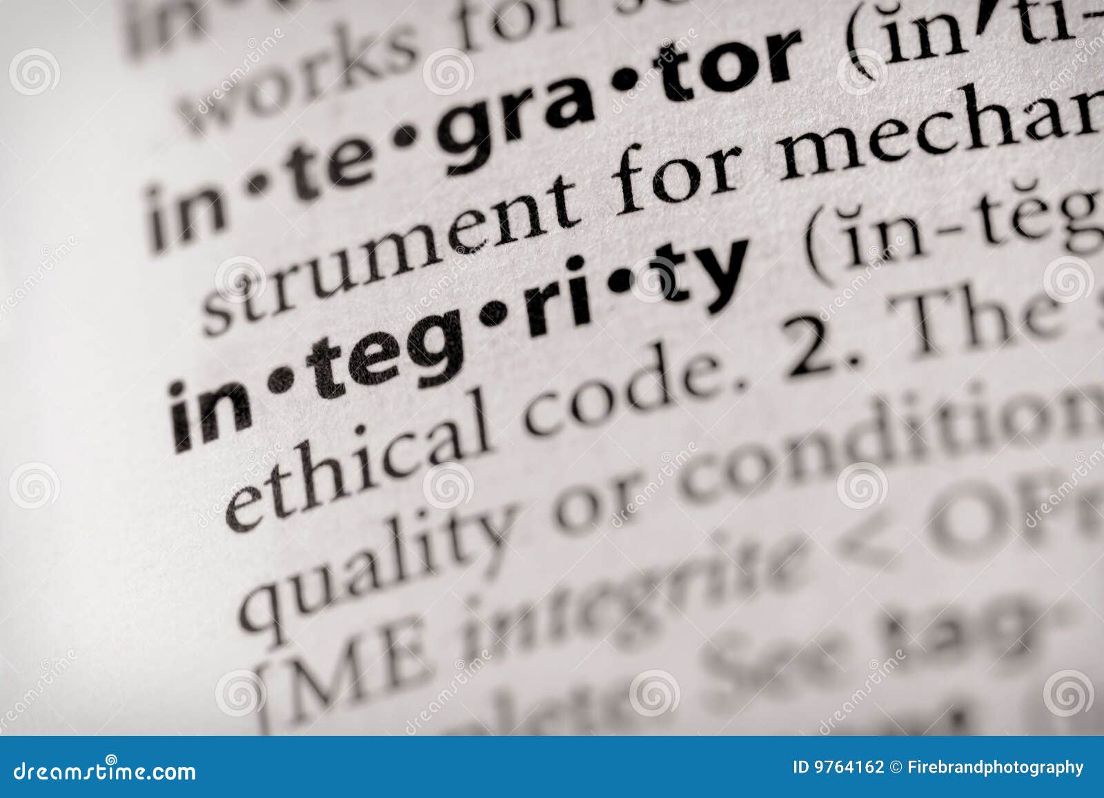 Integrity stock photo. Image of definition, honesty, macro - 9764162