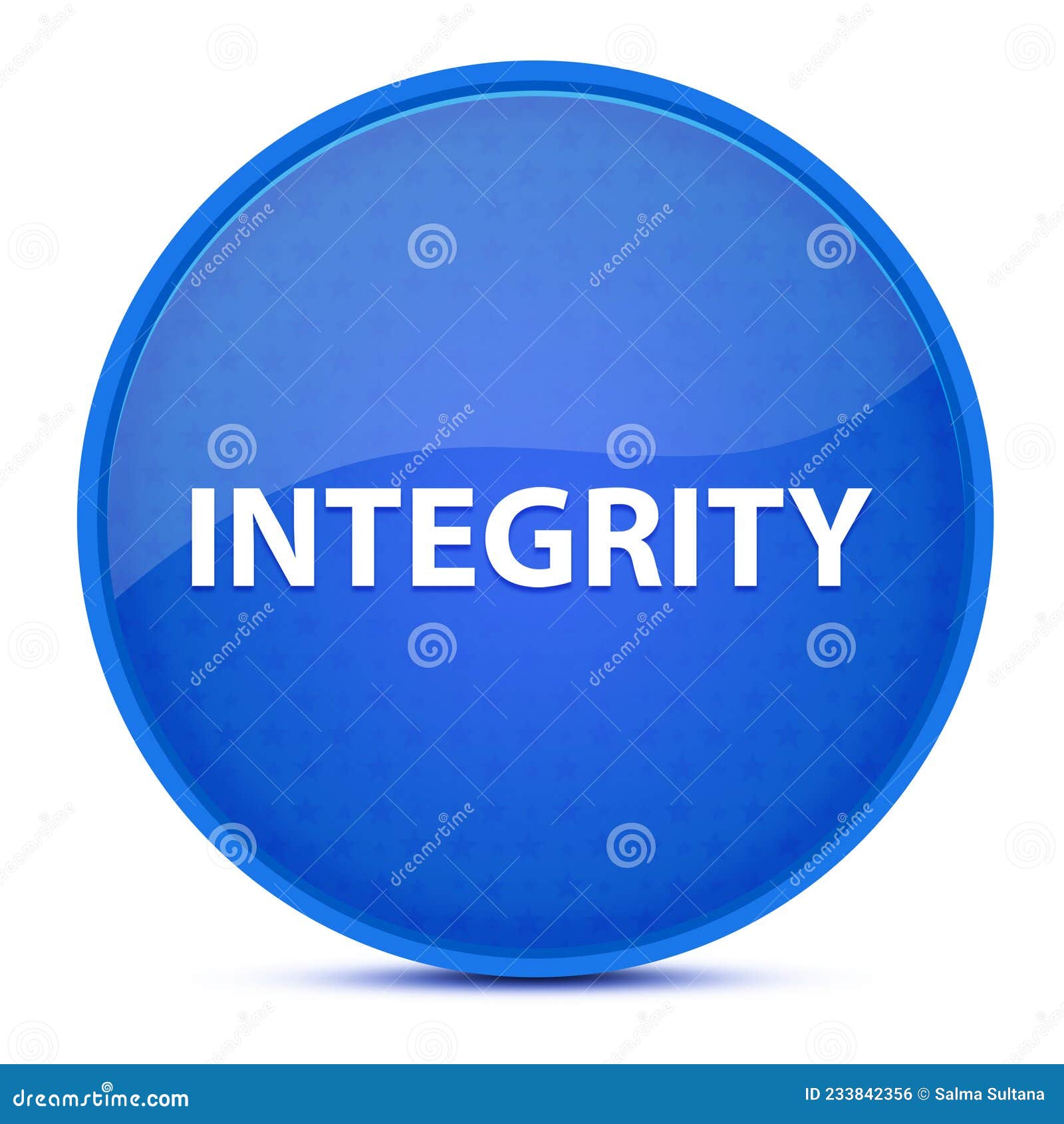 Integrity Aesthetic Glossy Blue Round Button Abstract Stock ...