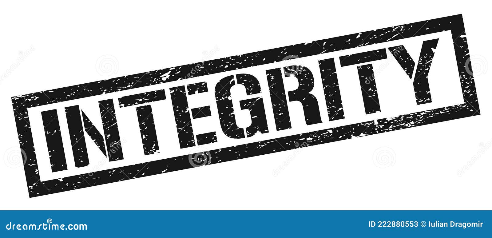 INTEGRITY Black Grungy Rectangle Stamp Stock Illustration ...