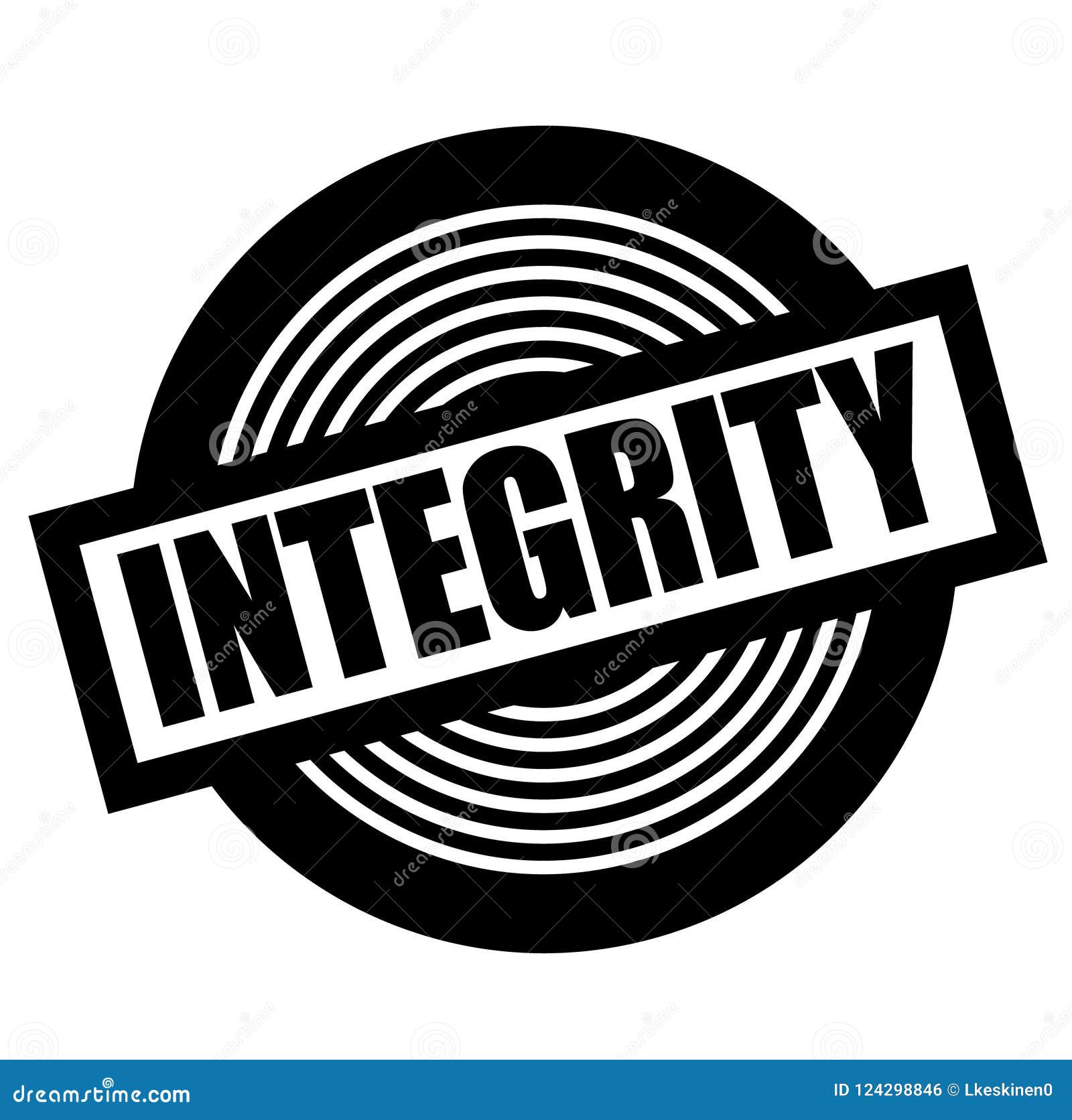 Integrity black stamp stock vector. Illustration of rectitude - 124298846