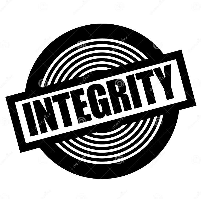 Integrity black stamp stock vector. Illustration of rectitude - 124298846
