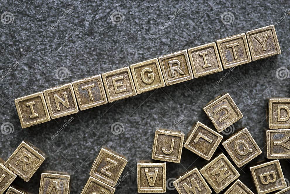 Integrity blocks stock image. Image of probity, fairness - 54676609