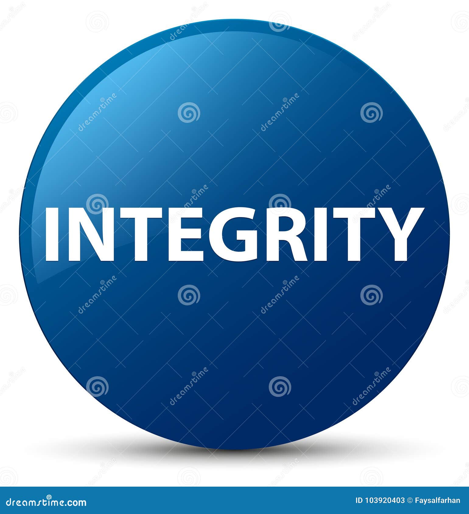 Integrity Blue Round Button Stock Illustration - Illustration of ...